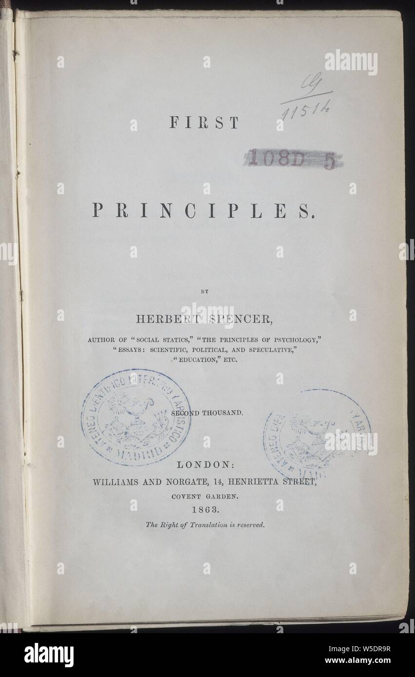 Herbert spencer hi-res stock photography and images - Alamy