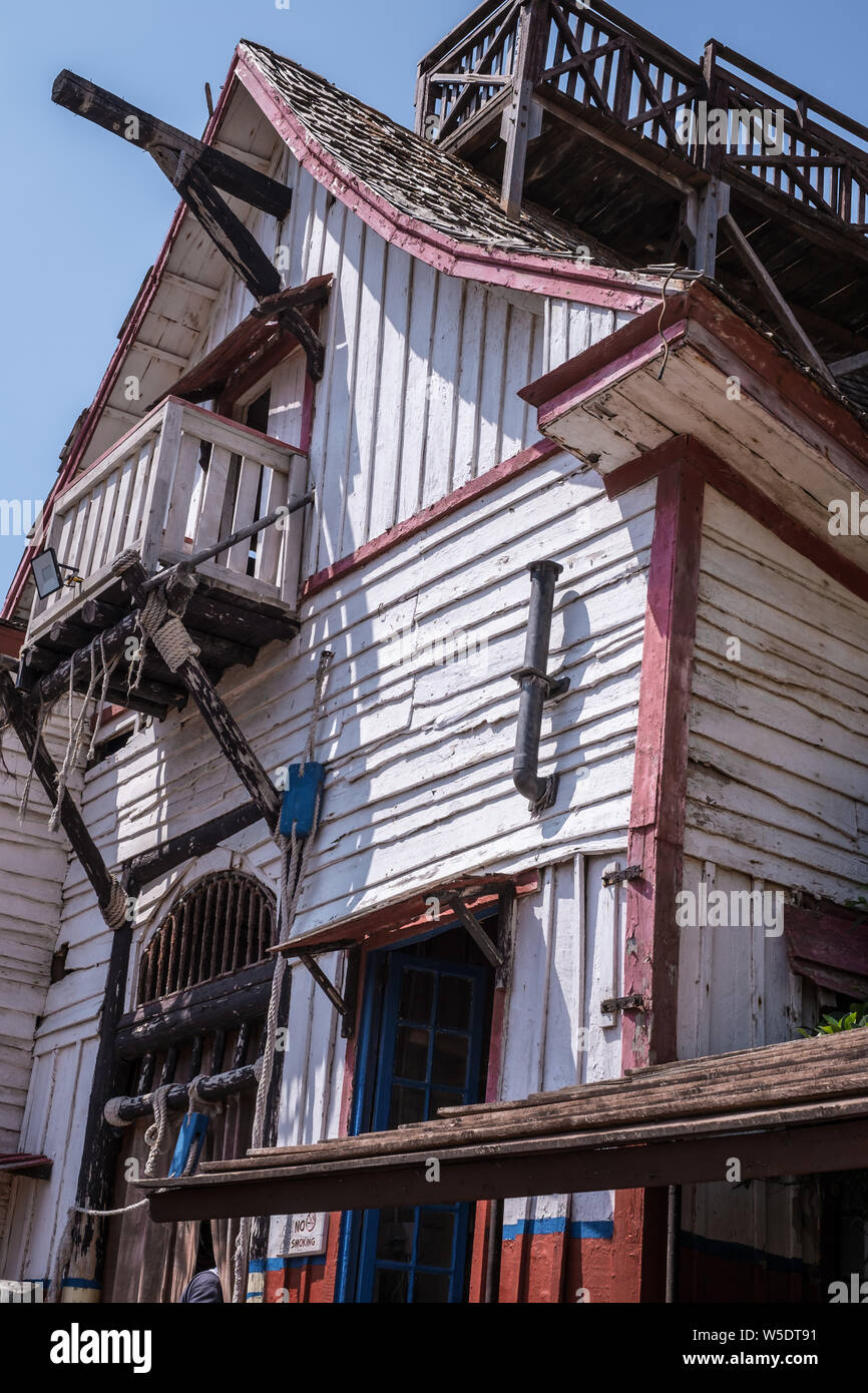 Popeye Village, Malta - July 19, 2019. Interior of the Popeye village ...