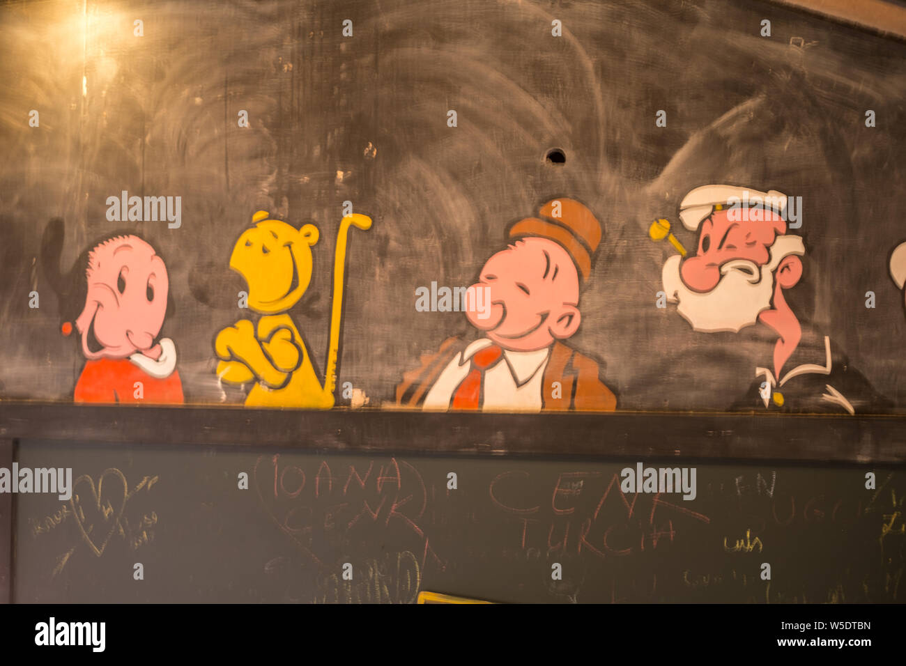 Popeye Village, Malta - July 19, 2019. Interior of the rooms at the ...