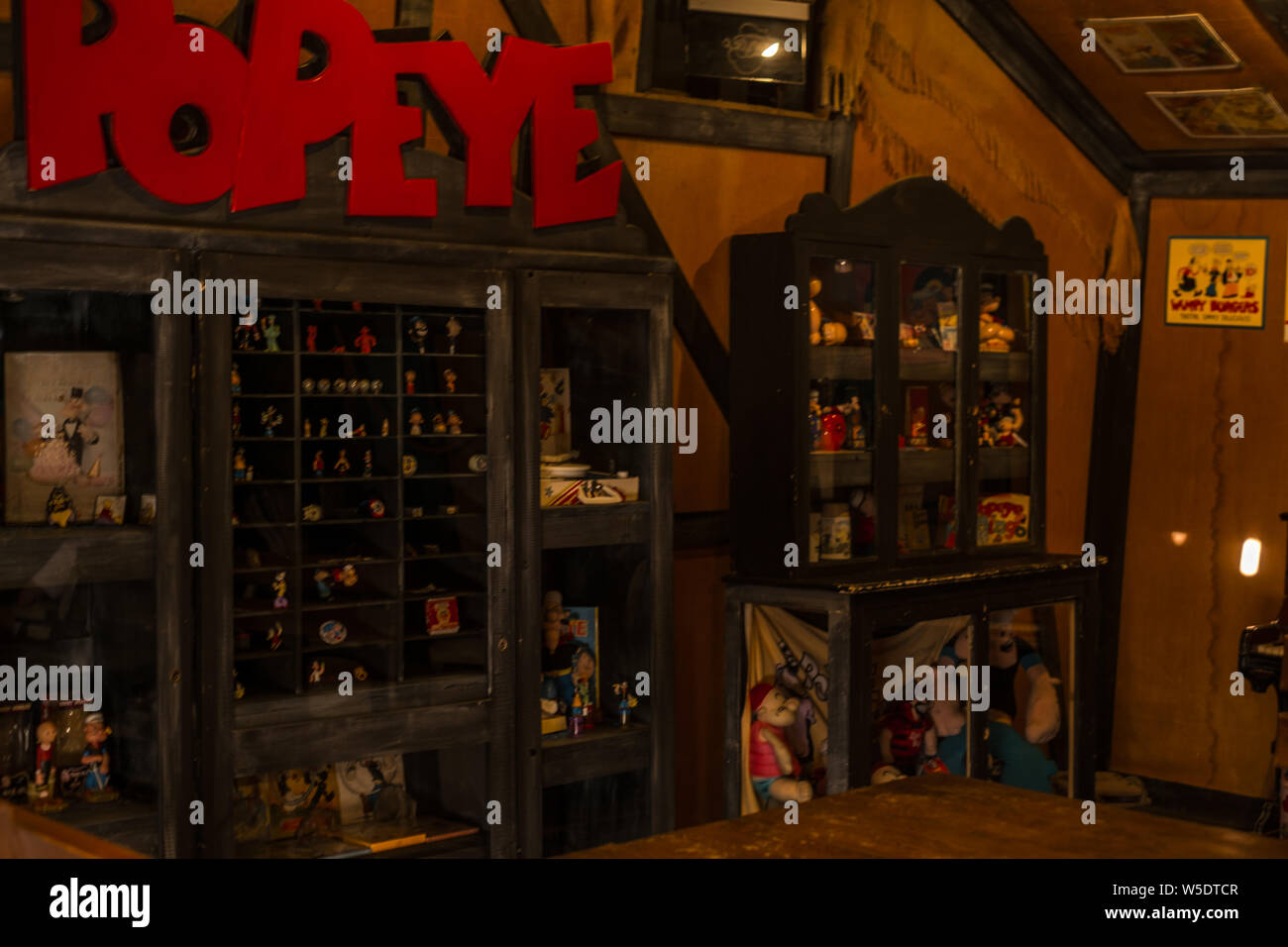 Popeye Village, Malta - July 19, 2019. Interior of the rooms at the ...