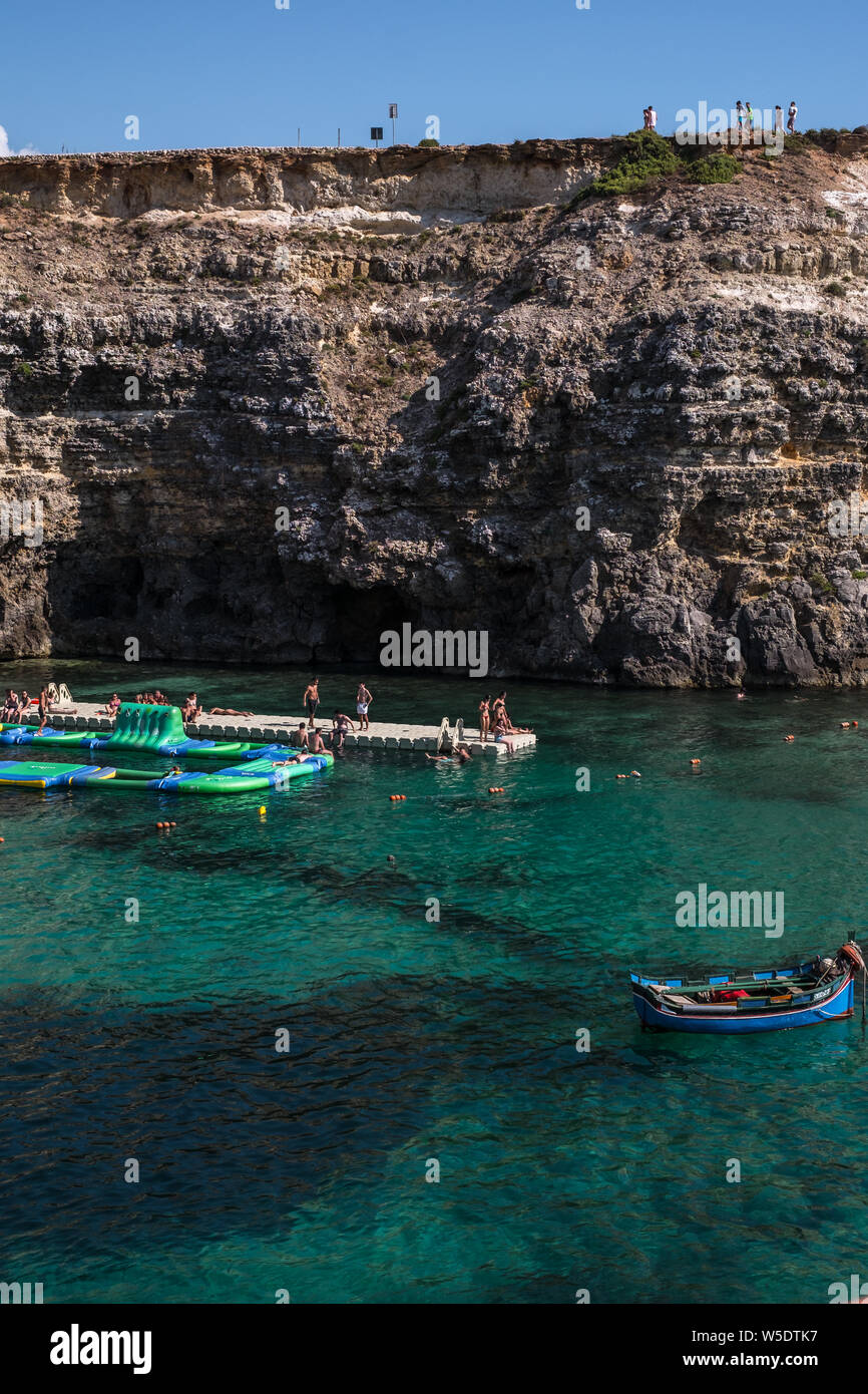 Popeye Village, Malta - July 19, 2019. Interior of the Popeye village ...