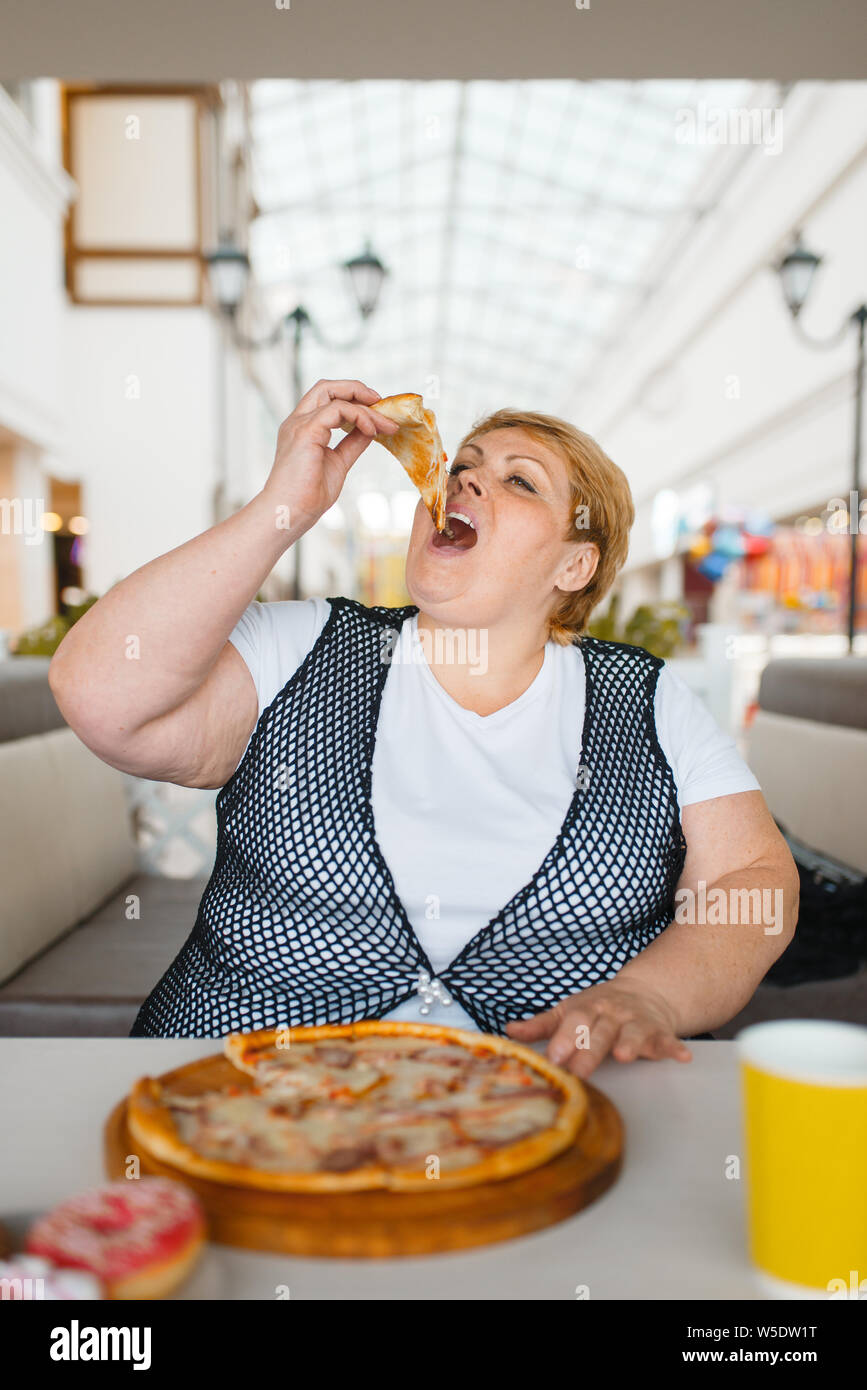 Fat Girl Eating Pizza