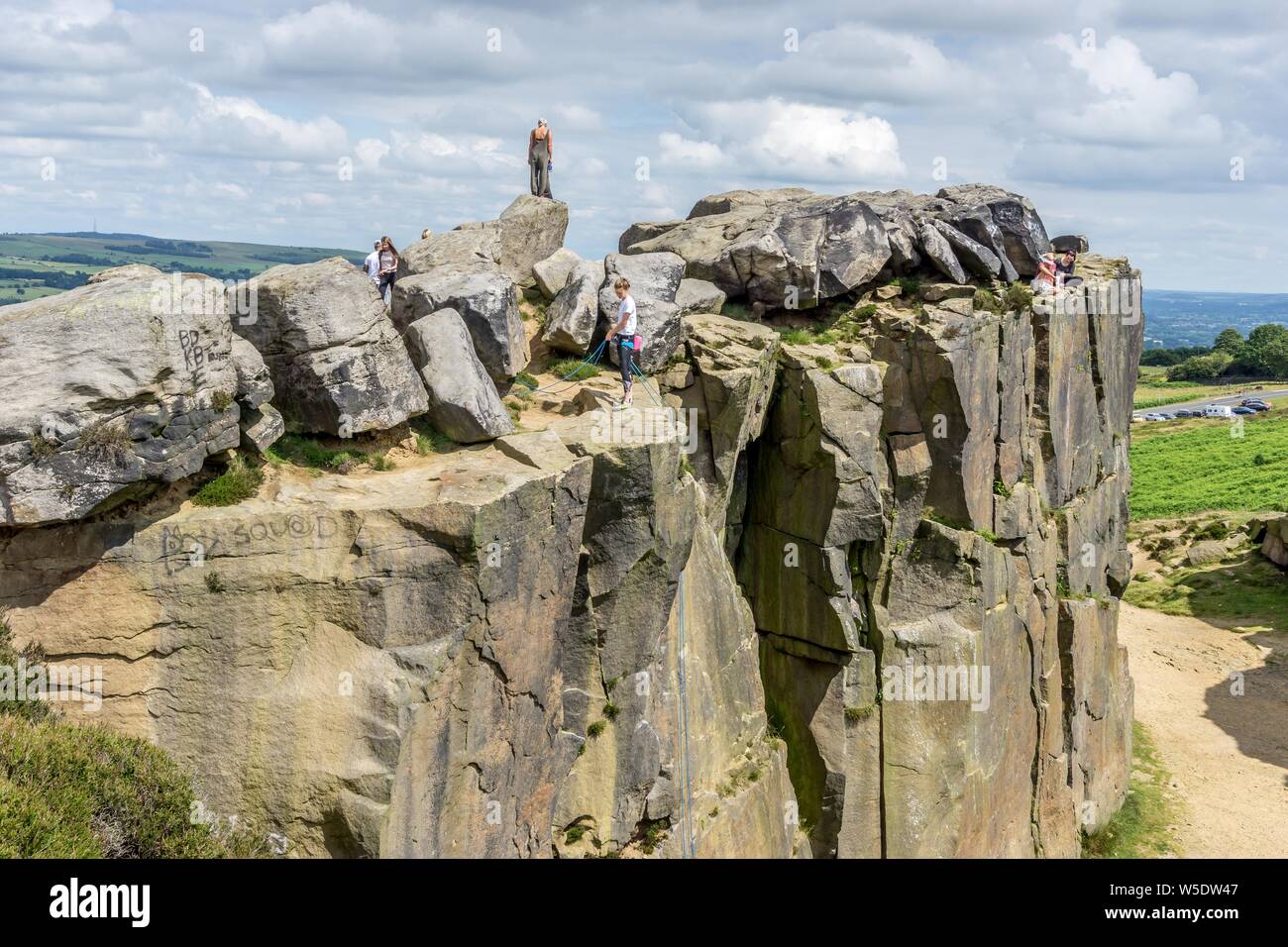 Ilkley moors cow and calf hi-res stock photography and images - Alamy