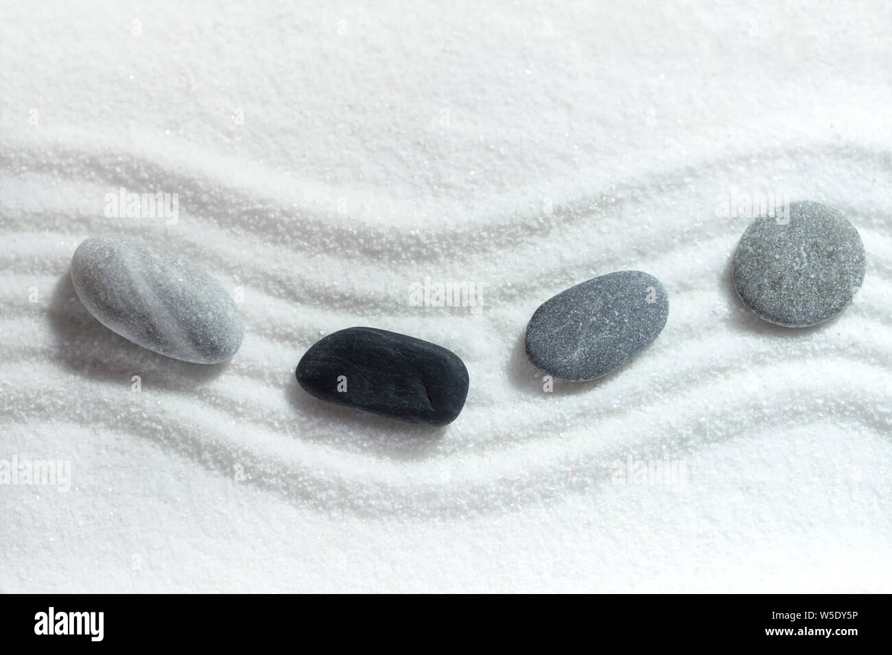 Zen garden raked sand rocks zen garden japanese zen hi-res stock ...