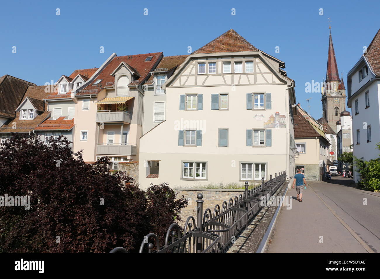 Historische Gebäude im Zentrum von Radolfzell am Bodensee in ...