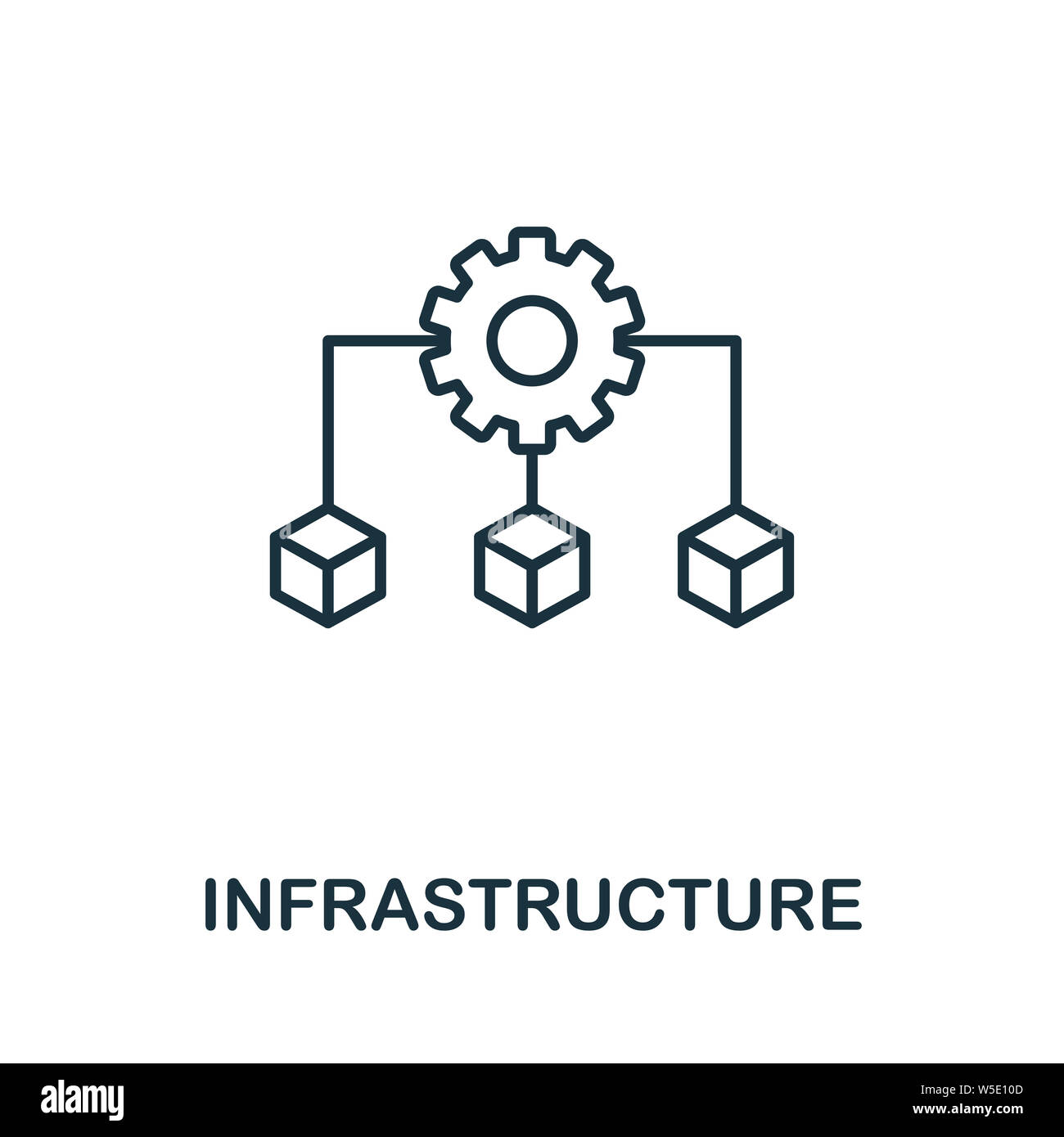 Infrastructure outline icon. Thin line style from community icons ...