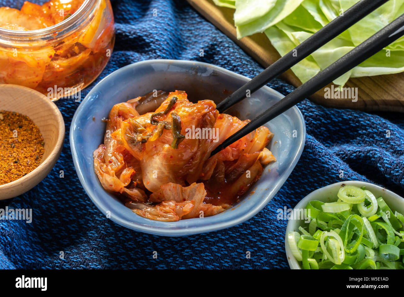 Kimchi fermented vegetables, a traditional Korean dish Stock Photo - Alamy