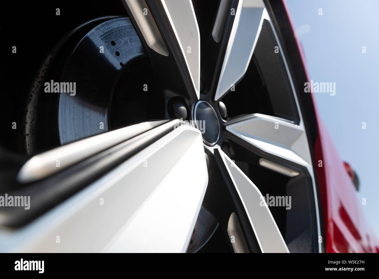 Abstract view of Rims from a sportscar Stock Photo - Alamy