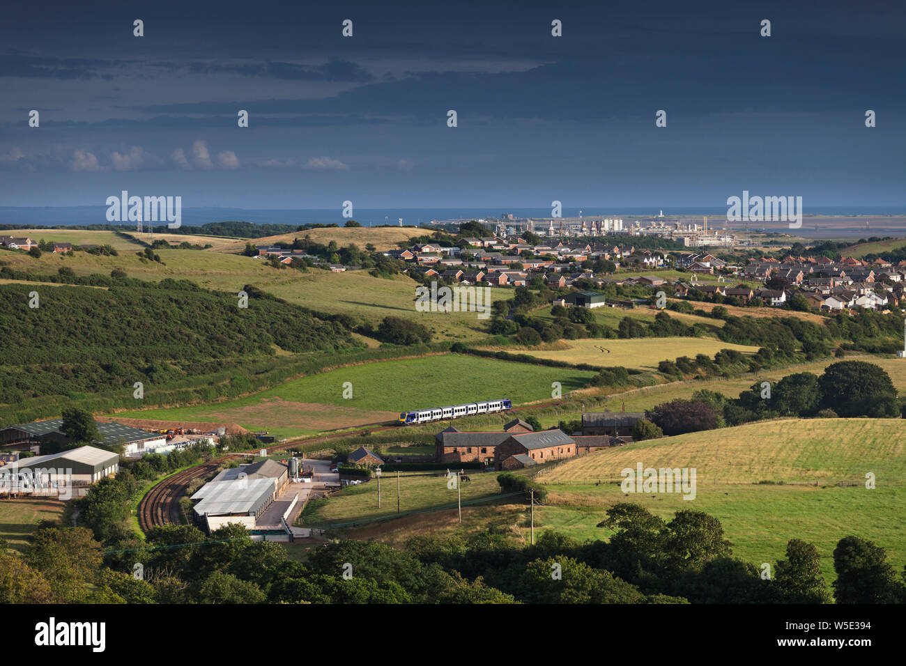 Arriva Northern Rail class 195 train passing Roose on the Furness ...