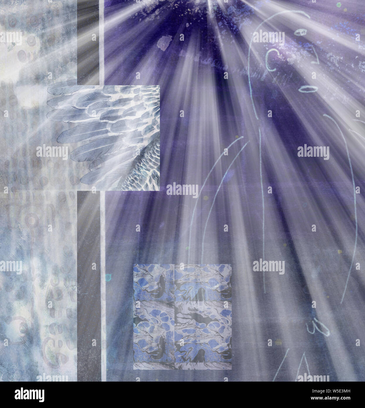 Modern abstract. Light beams and fragments of wing Stock Photo - Alamy