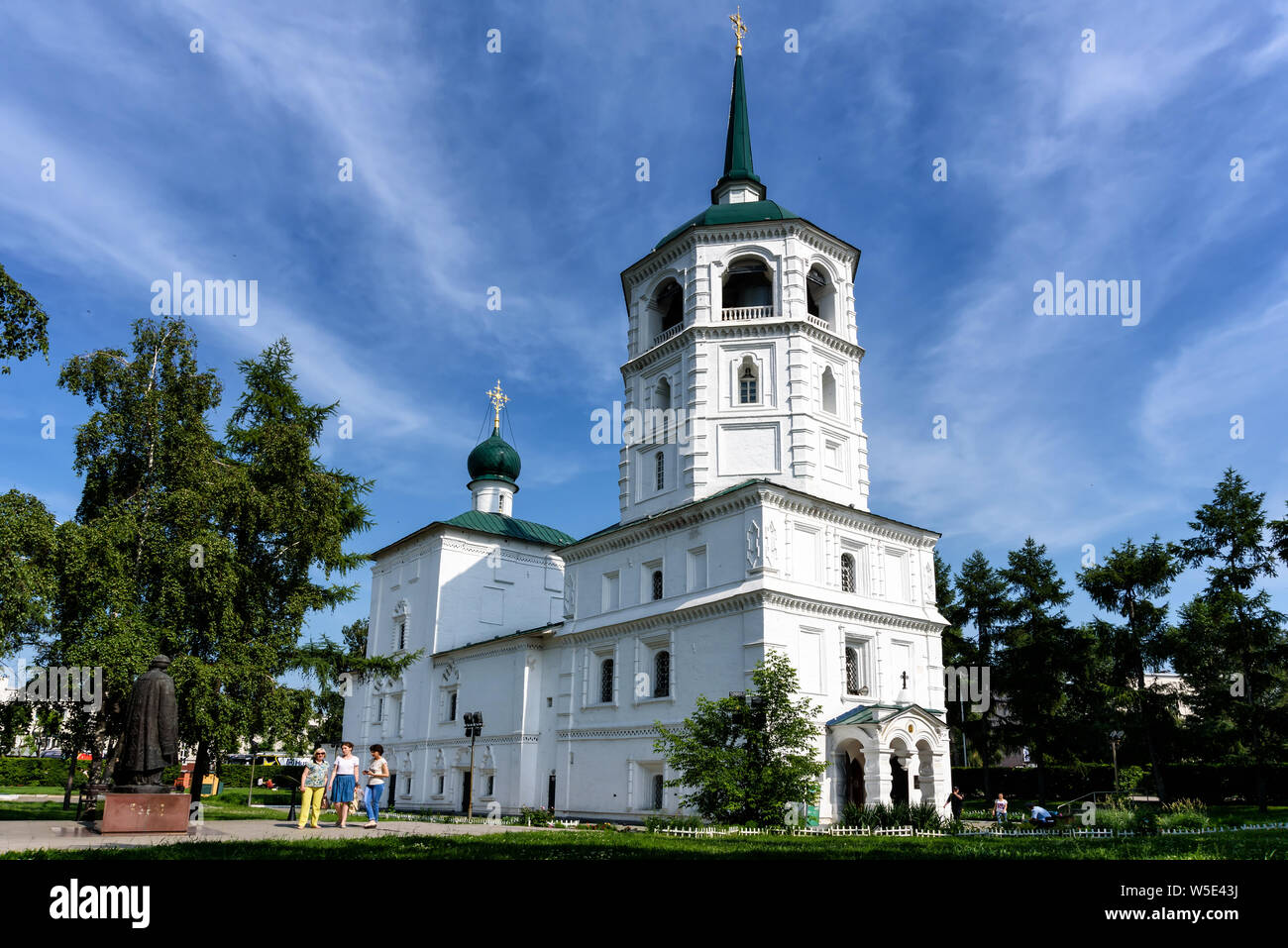 Russia, Irkutsk - July 6, 2019: Spasskaya Church of Chist the Saviour ...