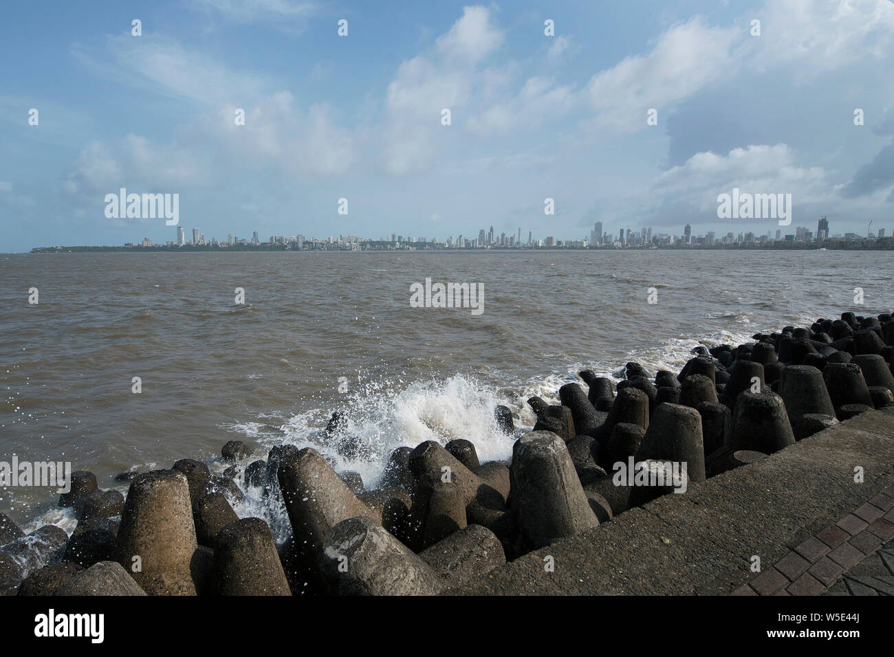 The image of View of Mumbai skyline from Marine drive, Nariman point ...