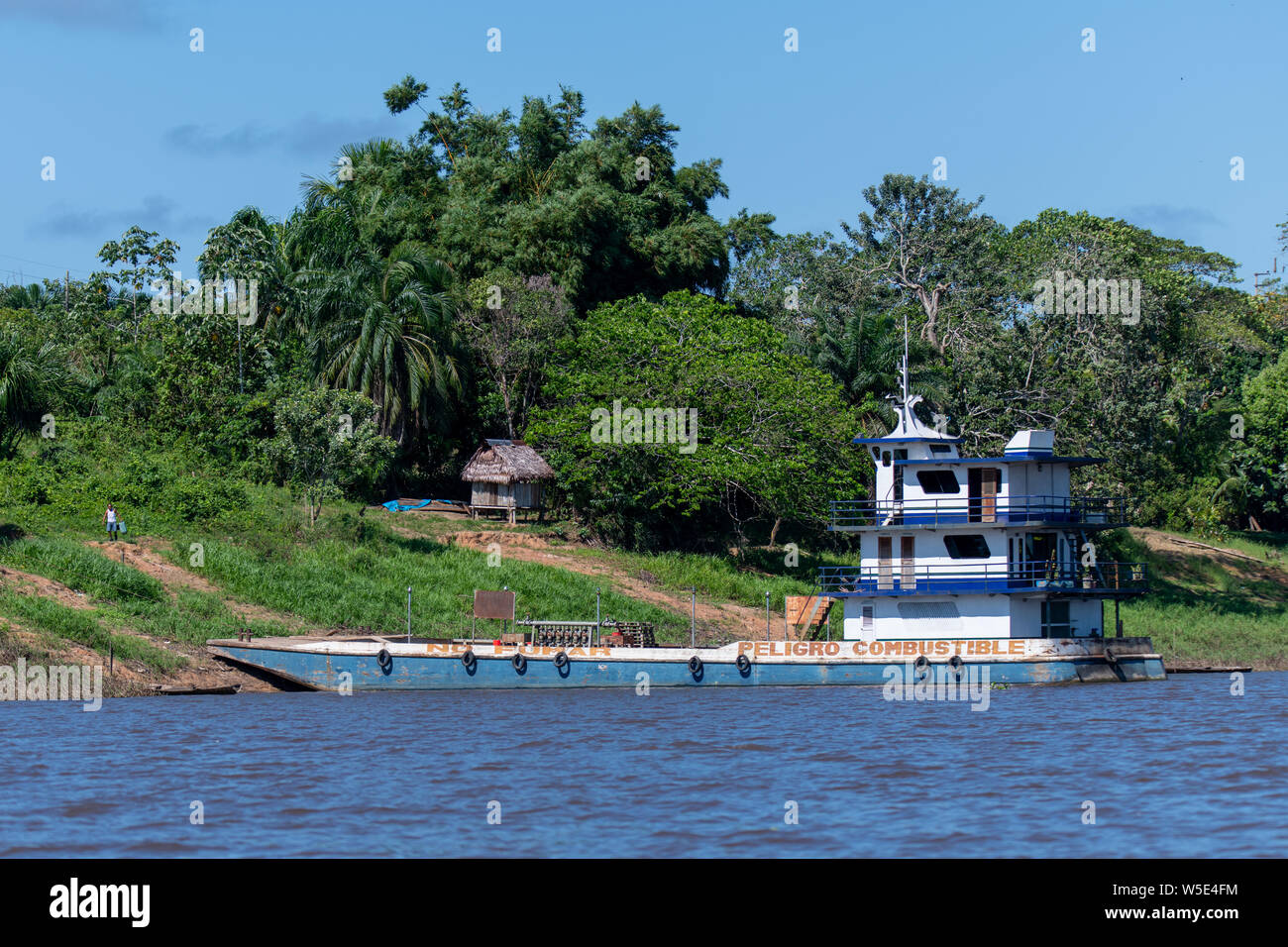 Water transportation on the Peruvian Amazon Stock Photo - Alamy