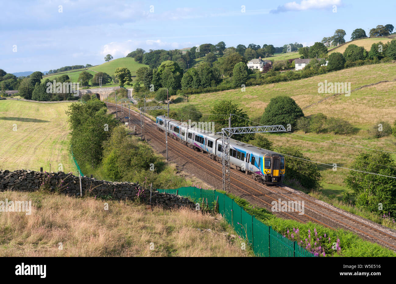 First Transpennine Express class 350 electric train at Birk Hagg ...