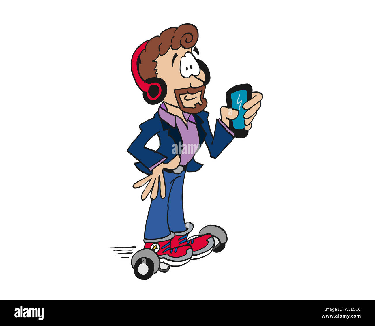 Young man using an overboard Stock Photo - Alamy