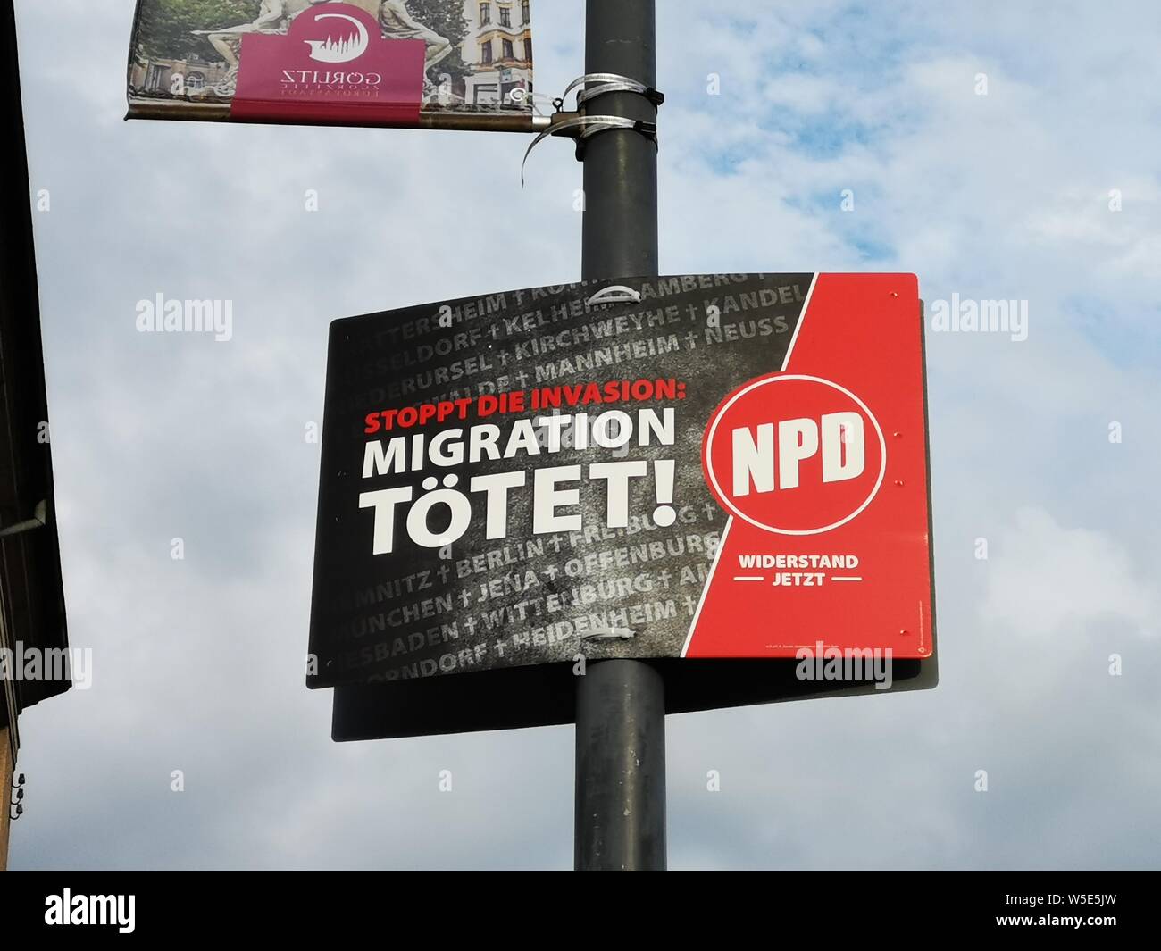 NPD Plakat Verbot Volksverhetzung Stock Photo - Alamy