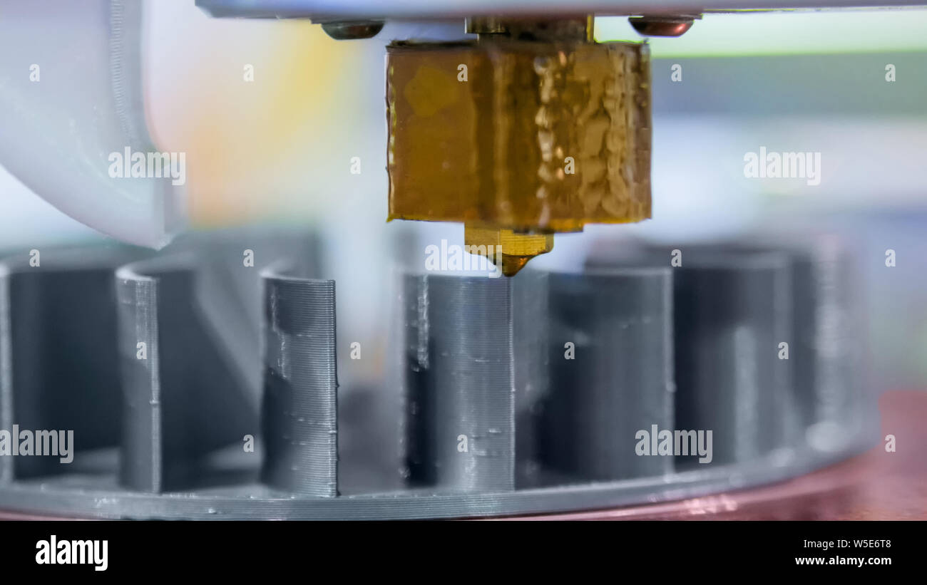 3D manufacturing printer during work Stock Photo - Alamy