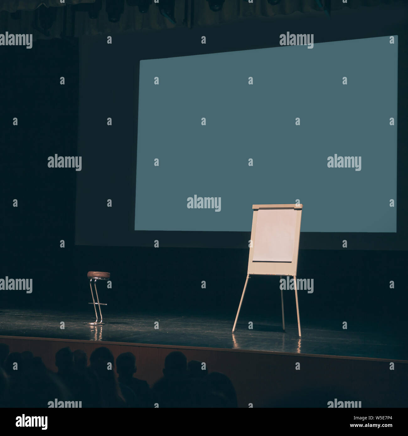 large screen and flipchart on the podium in the conference room . photo ...