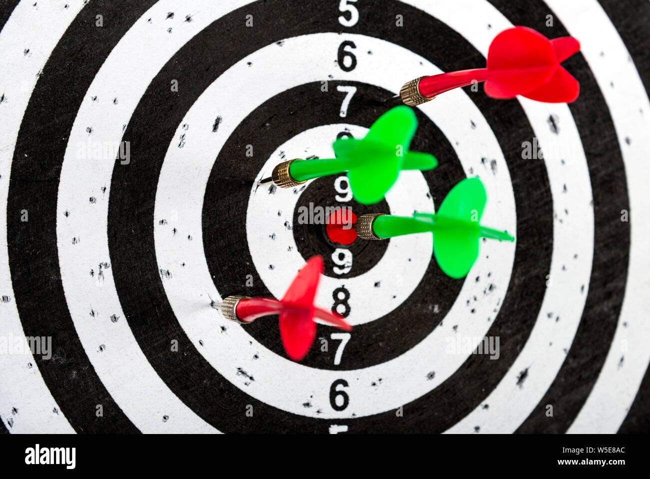 Aim with arrows in the center. Hit the target Stock Photo - Alamy