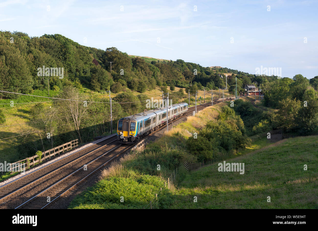 First Transpennine Express class 350 electric train leaving Oxenholme ...