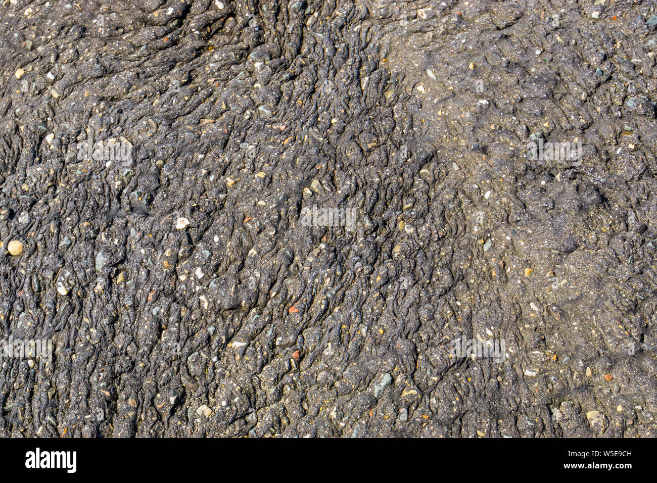 macro closeup of tar texture, Asphalt road background, outdoor ...
