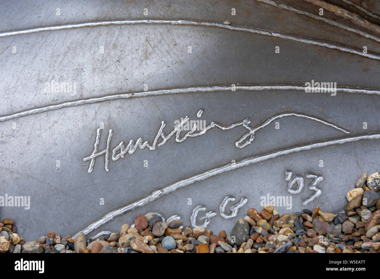 The Aldeburgh Scallop shell sculpture Stock Photo - Alamy