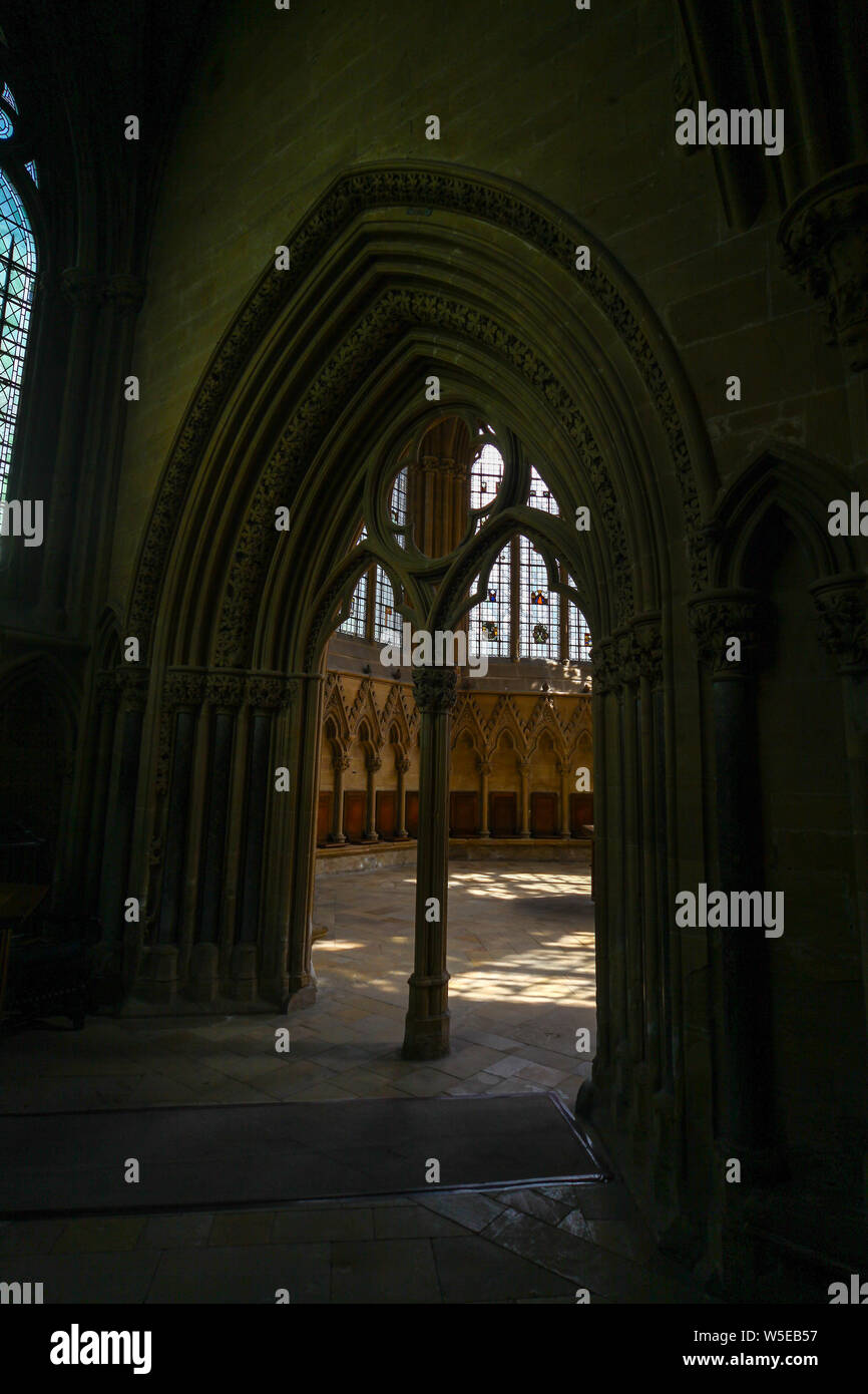 The 13th century Chapter House at the Cathedral of Southwell Minster ...