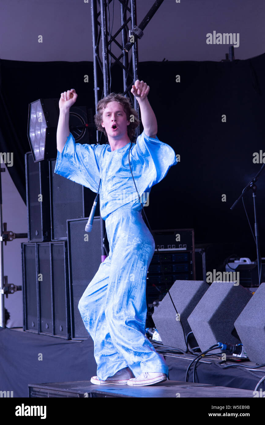 Tom Rees of Buzzard Buzzard Buzzard at Latitude Festival 2019 Stock ...