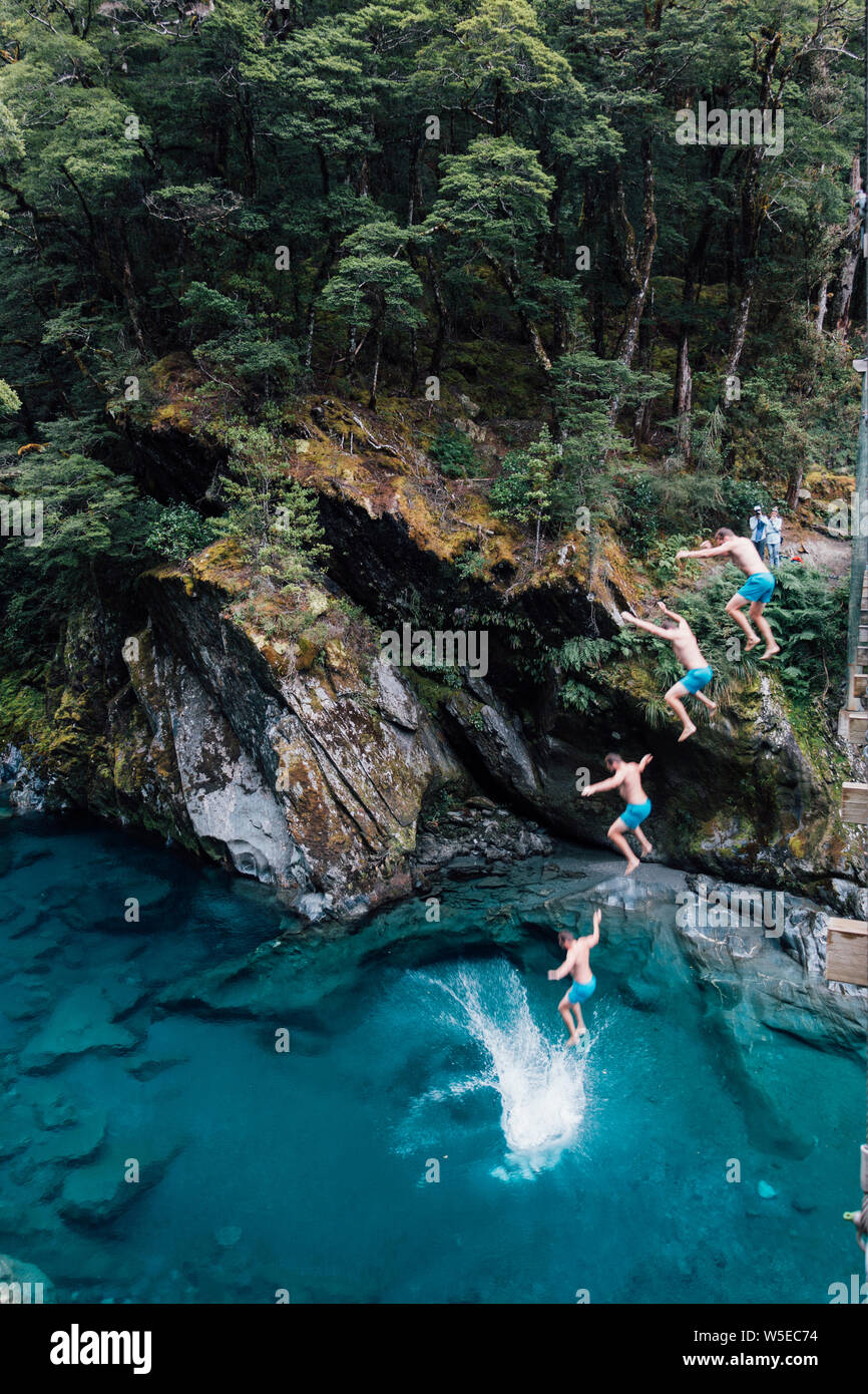 Boy diving into river hi-res stock photography and images - Alamy