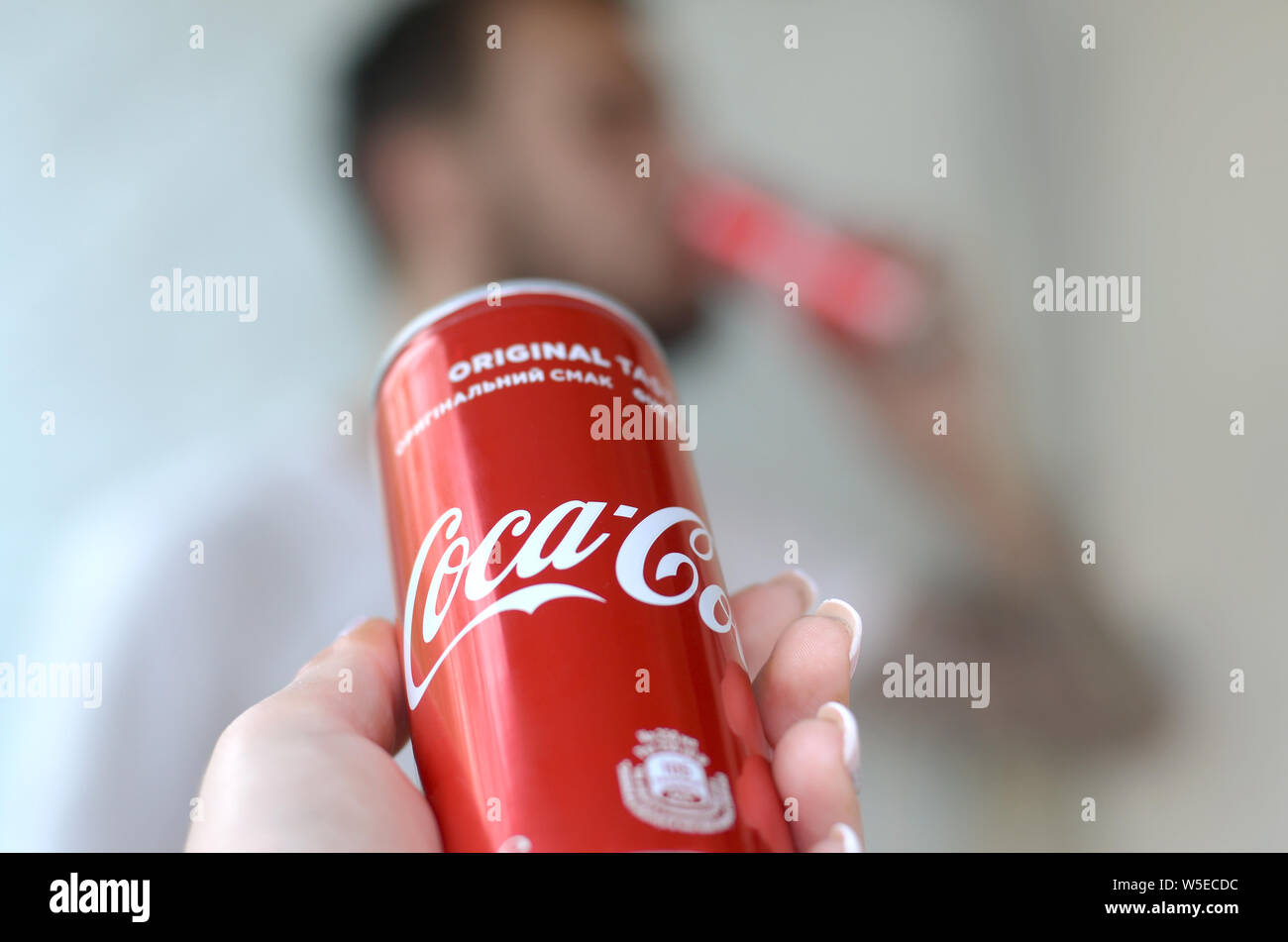 Two man drinks cola soda hi-res stock photography and images - Alamy