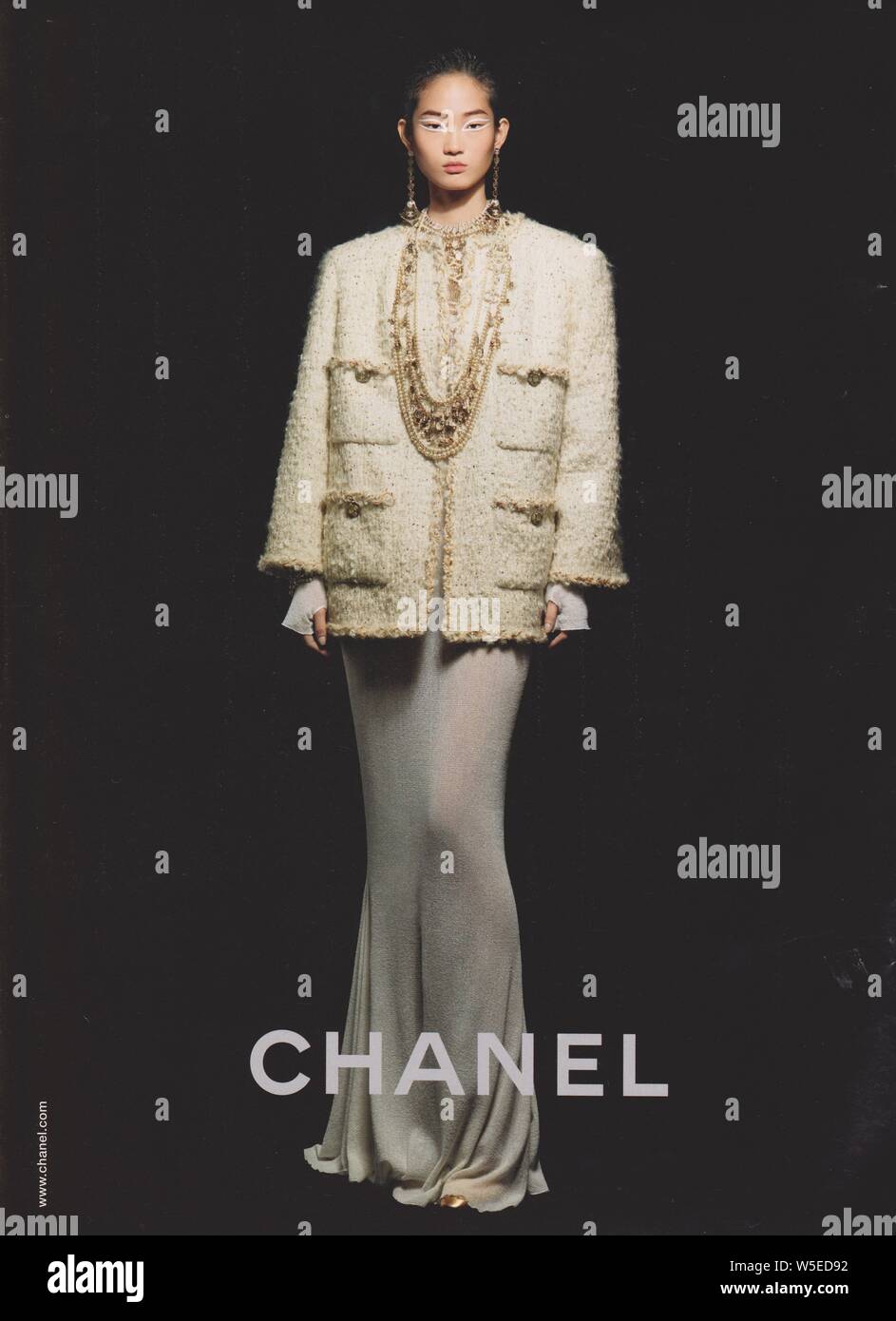 poster advertising CHANEL with Hyun Ji Shin in paper magazine from 2019 ...
