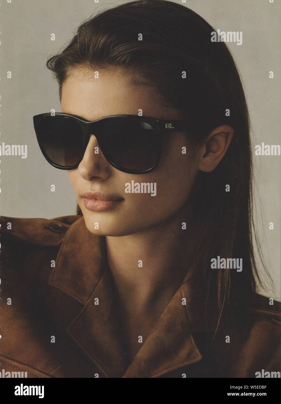 poster advertising Ralph Lauren fashion house with Taylor Hill in paper ...