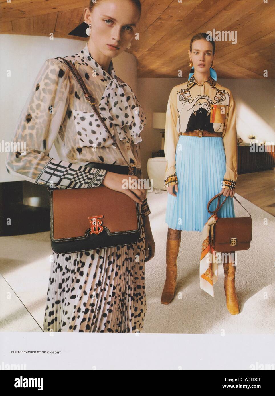 poster advertising Burberry fashion house in paper magazine from 2019 ...