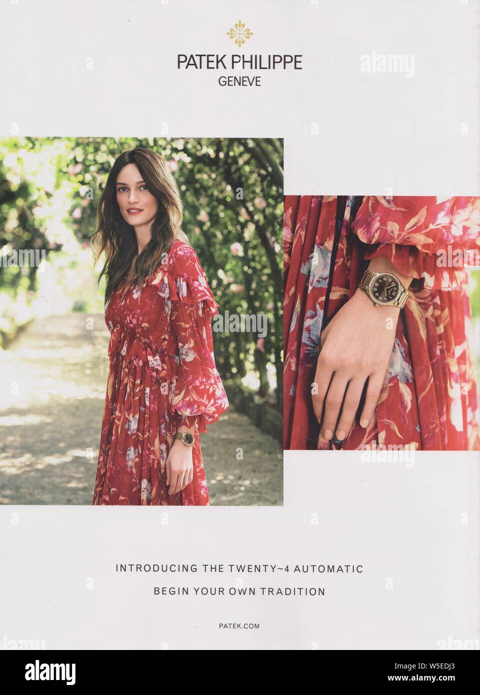 poster advertising Patek Philippe Geneve watch in magazine from 2019 ...