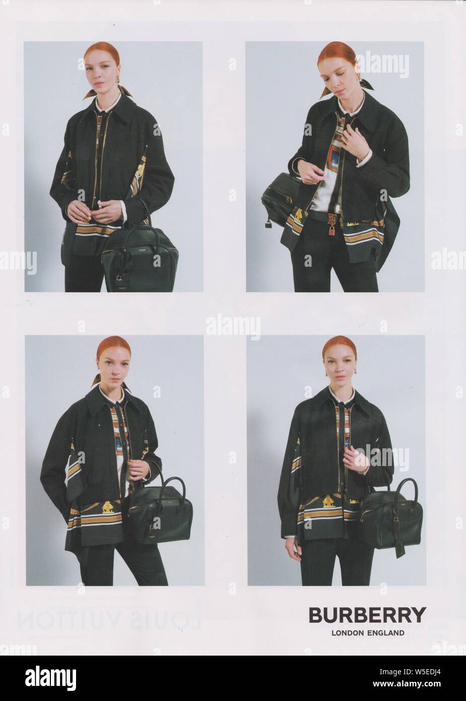 poster advertising Burberry fashion house in paper magazine from 2019 ...