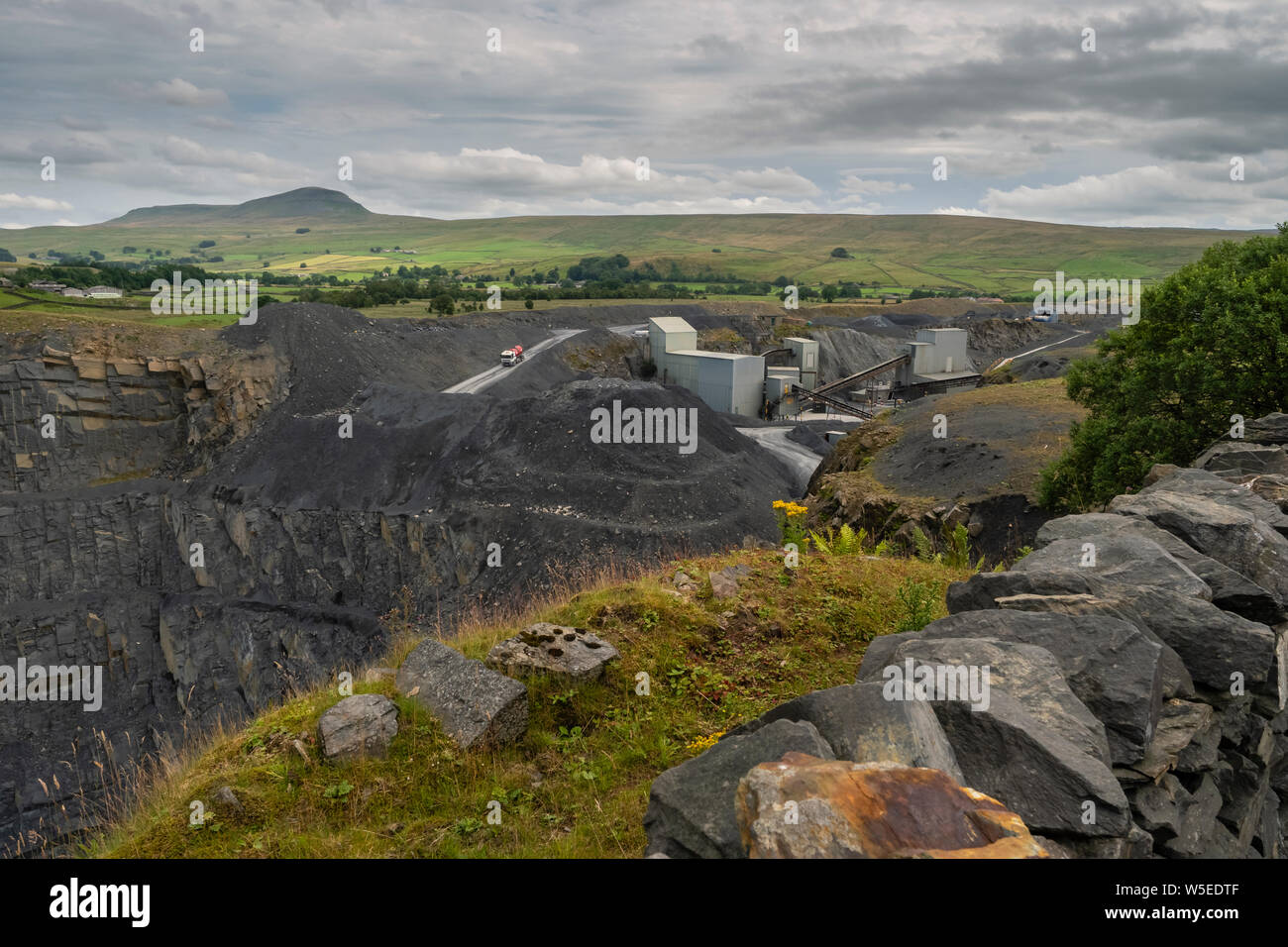 Moughton Scar and Dry Rigg Quarry in Horton in Ribblesdale in the ...