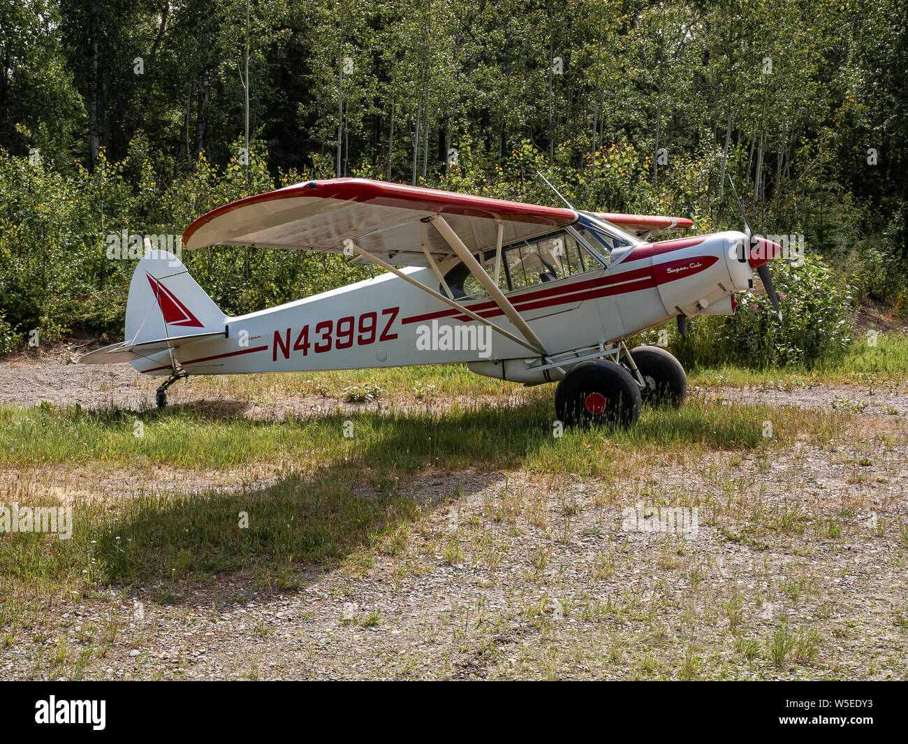 Flying Piper Super Cub from Anchorage Lake Hood Airport PALH to ...