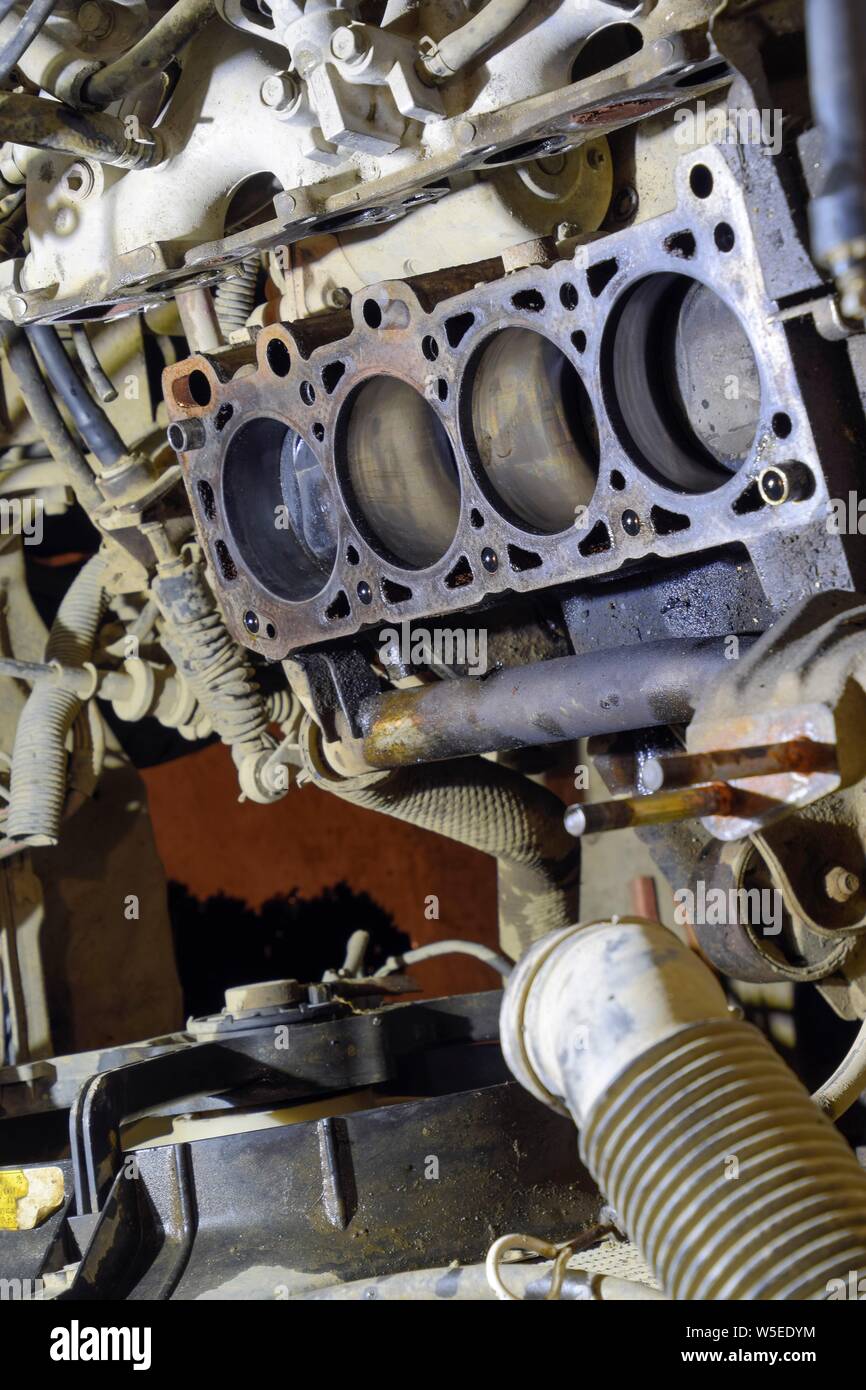 Cutting machine under repair hi-res stock photography and images - Alamy