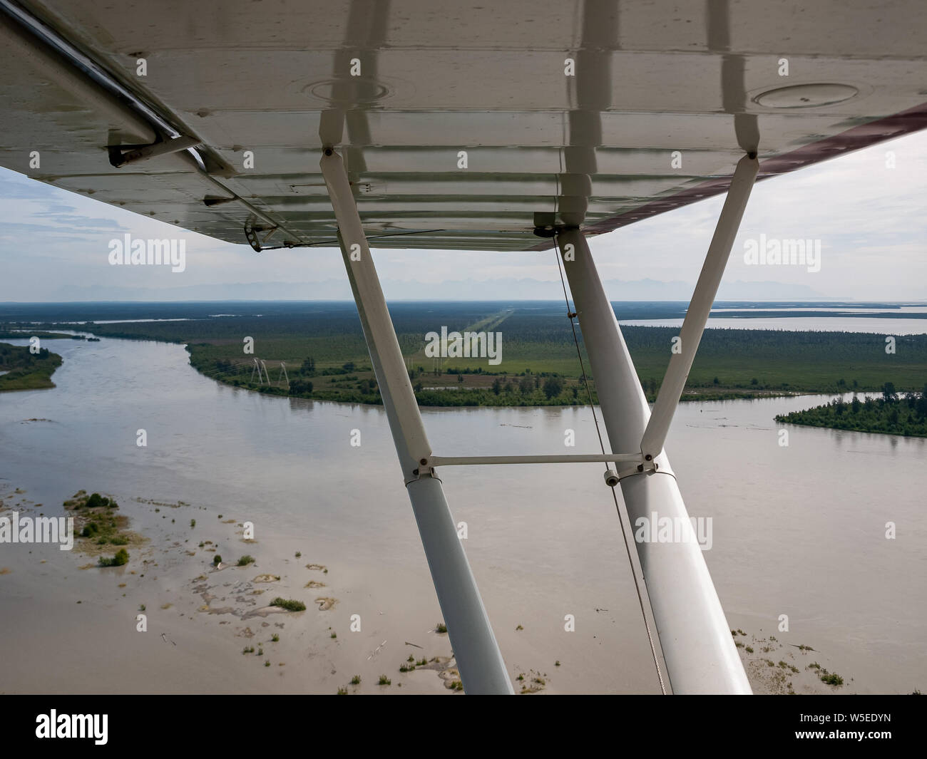 Flying Piper Super Cub from Anchorage Lake Hood Airport PALH to ...