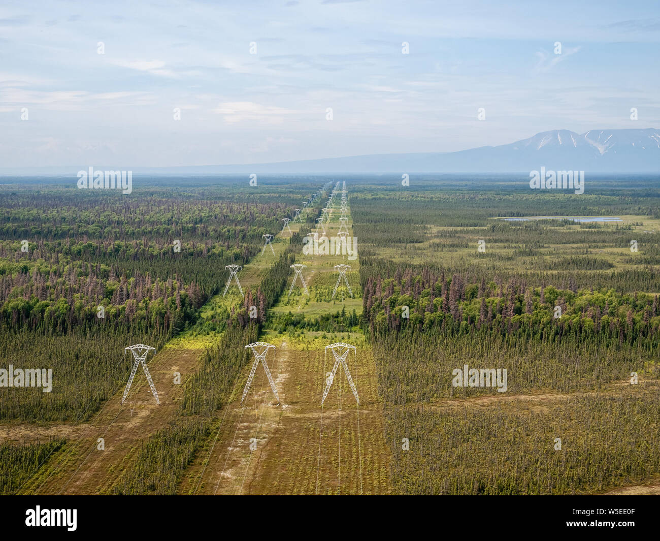 Electric power transmission lines near hi-res stock photography and ...