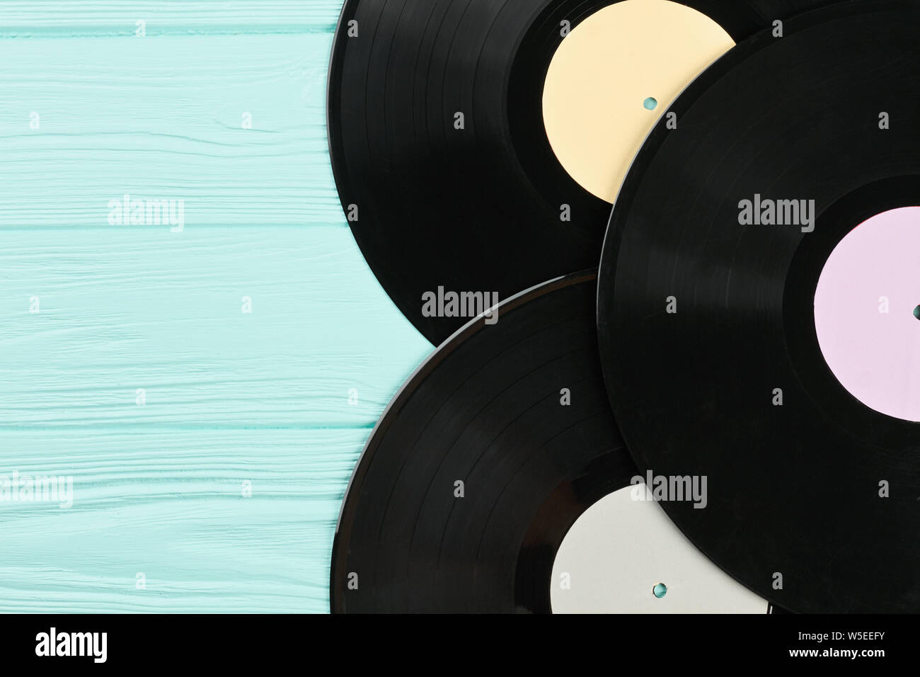 Set of vinyl records close up Stock Photo - Alamy