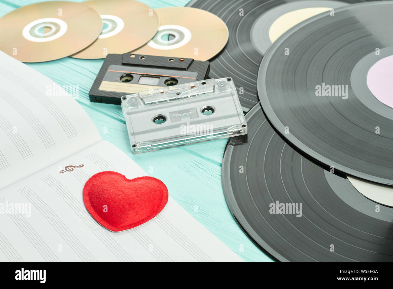 Outdated musical objects close up Stock Photo - Alamy