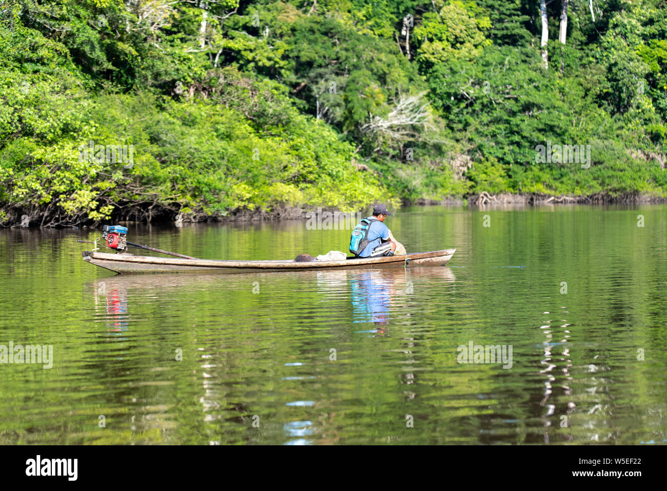 Water transportation on the Peruvian Amazon Stock Photo - Alamy