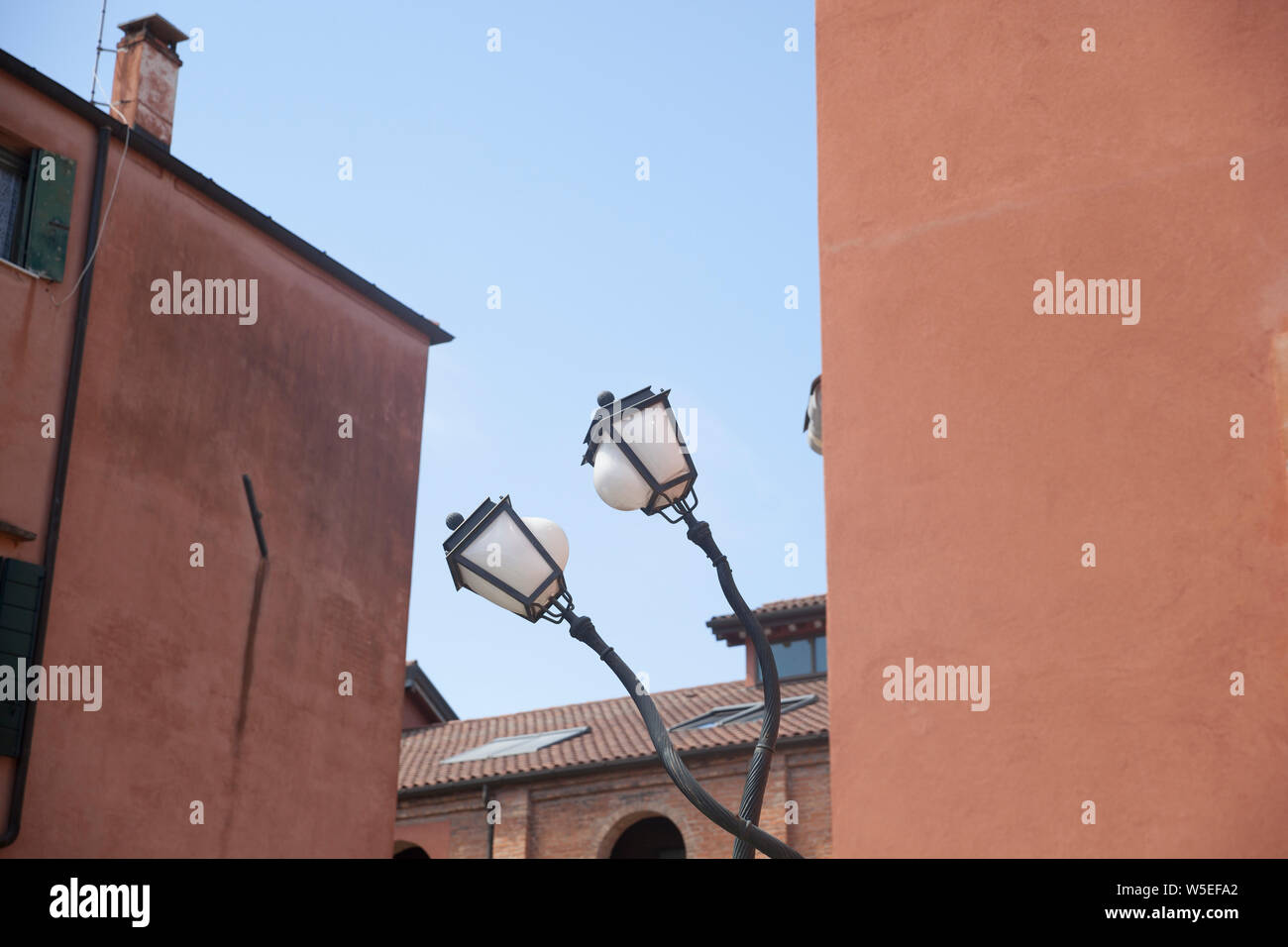Murano,Venice,Italy.A beautiful lamp post in the island famous for its ...