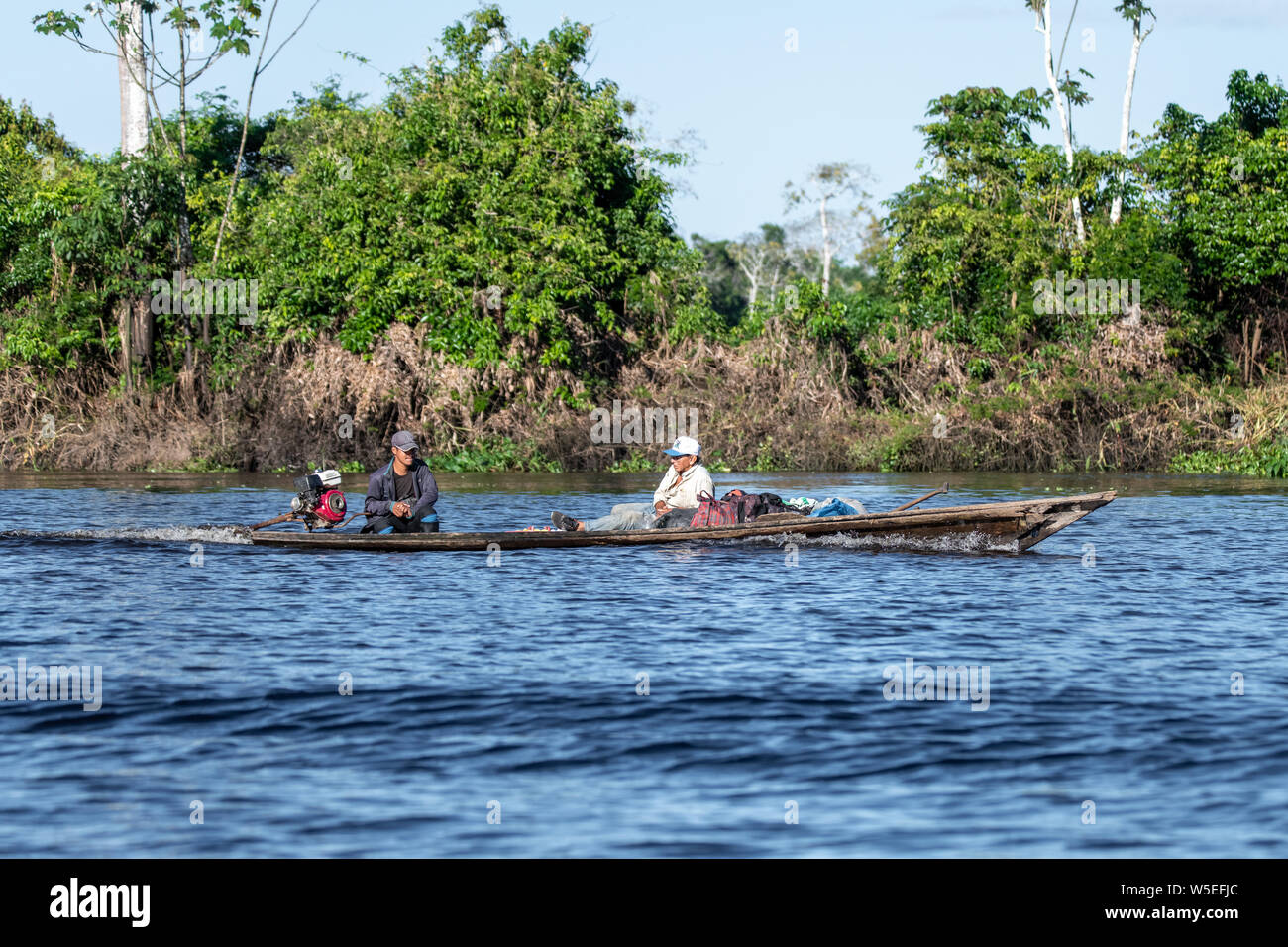 Water transportation on the Peruvian Amazon Stock Photo - Alamy