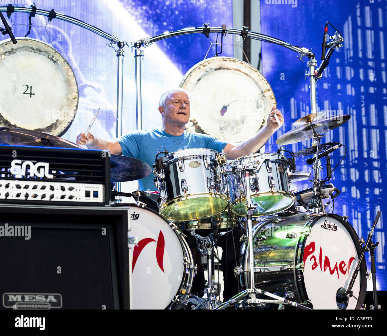 July 27, 2019, Irvine, California, USA: CARL PALMER of Asia at Five ...