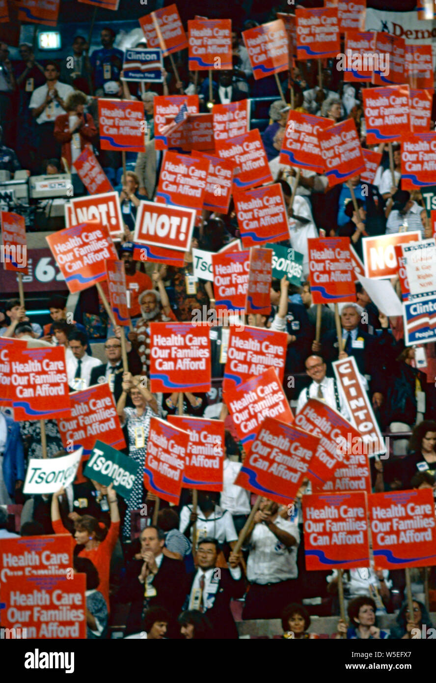 New York, NY., USA, July, 134, 1992 Delegates to the Democratic ...