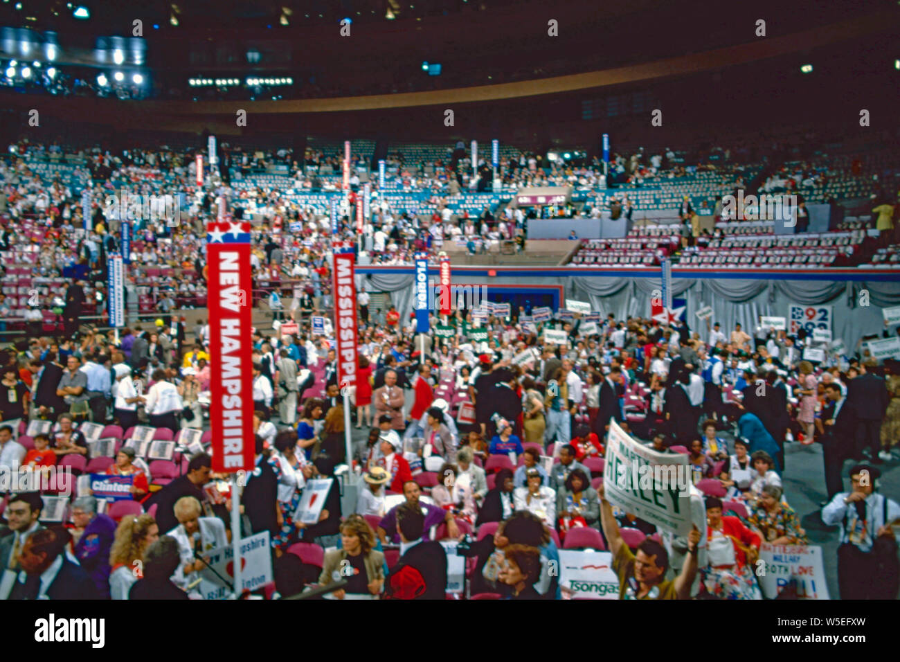 New York, NY., USA, July, 134, 1992 Delegates to the Democratic ...