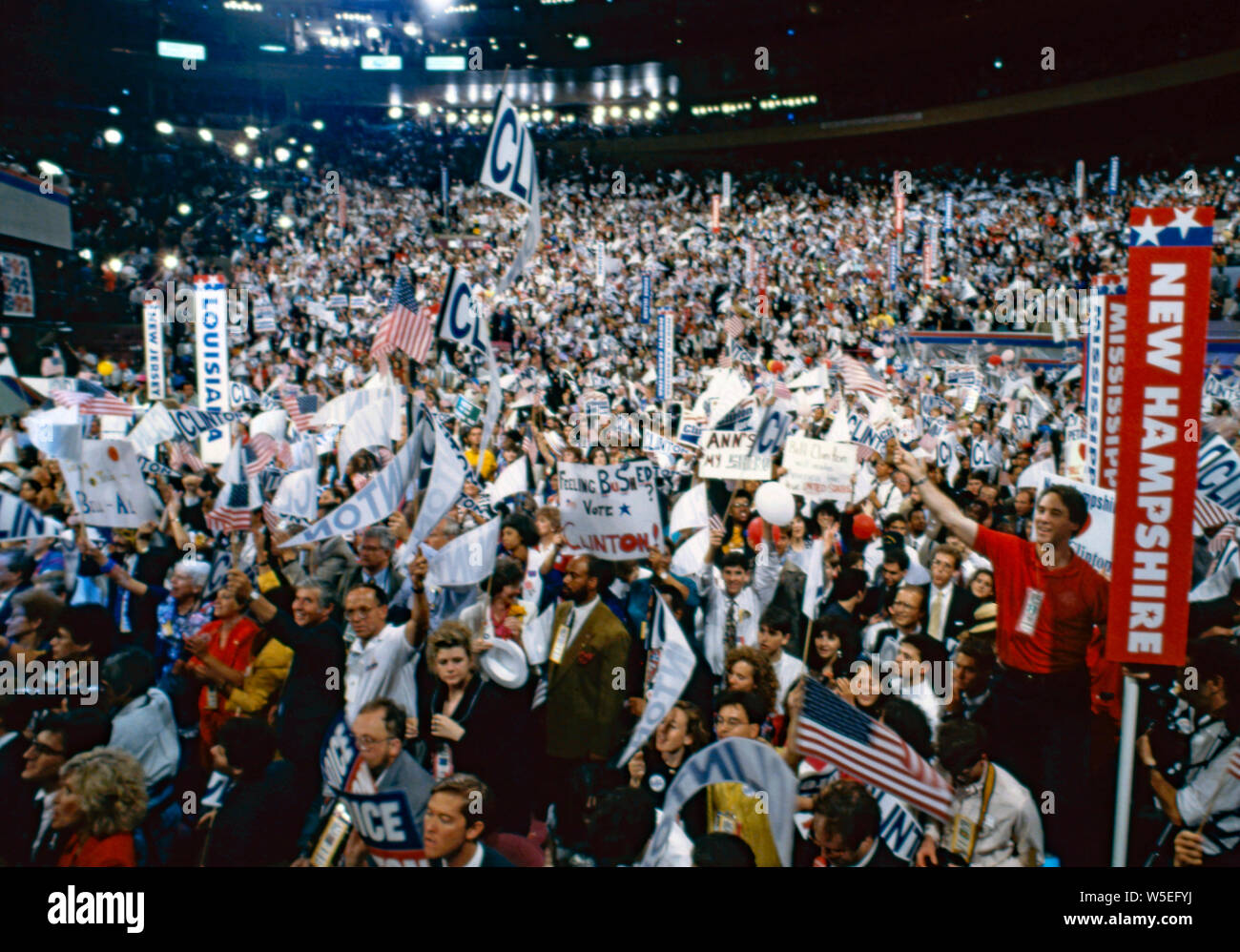New York, NY., USA, July, 134, 1992 Delegates to the Democratic ...
