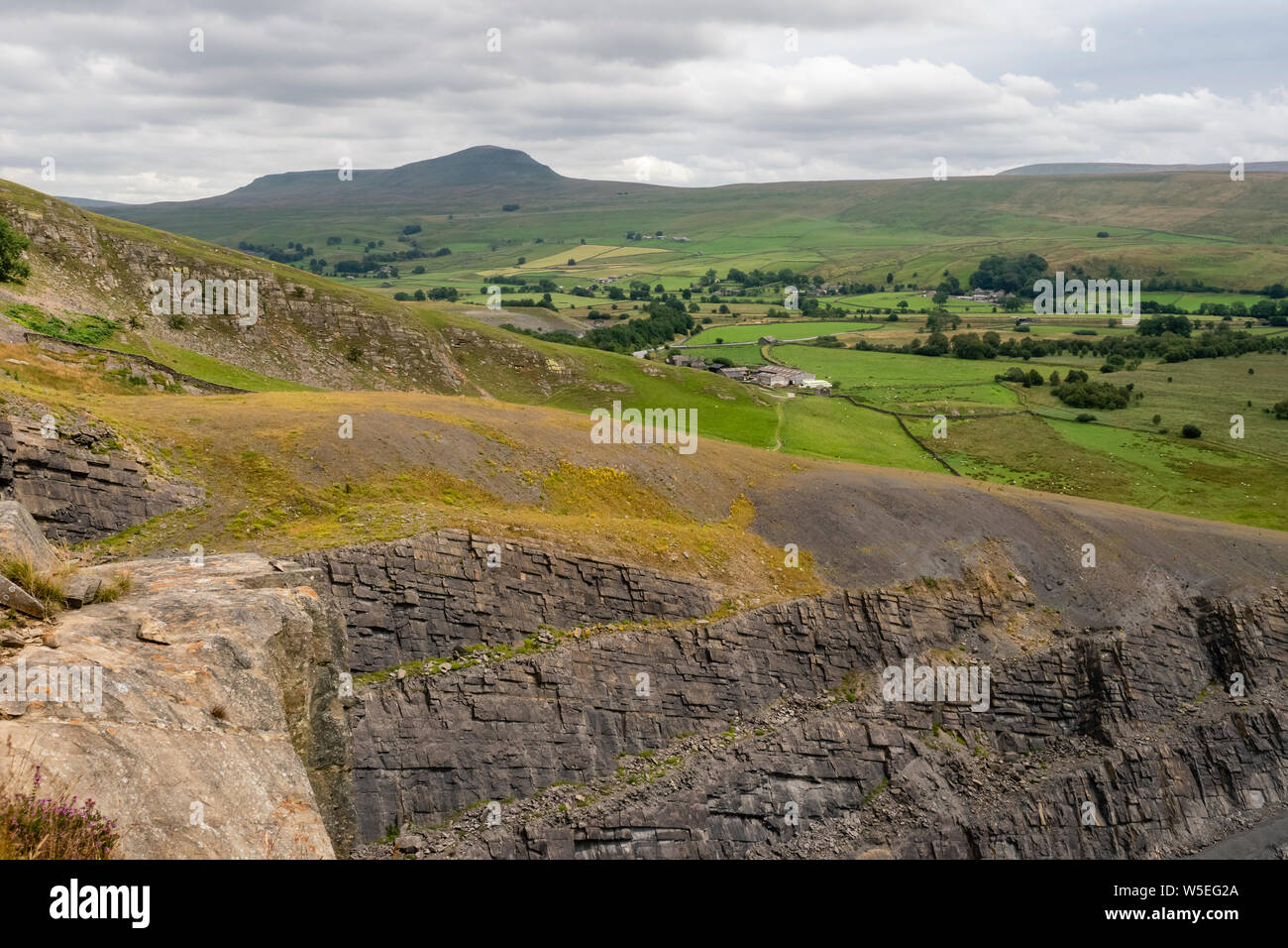 Moughton Scar and Dry Rigg Quarry in Horton in Ribblesdale in the ...